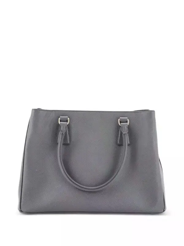 Prada Saffiano Leather Medium Tote Bag - Grey