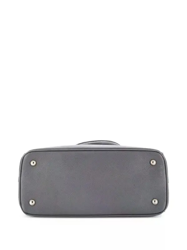 Prada Saffiano Leather Medium Tote Bag - Grey