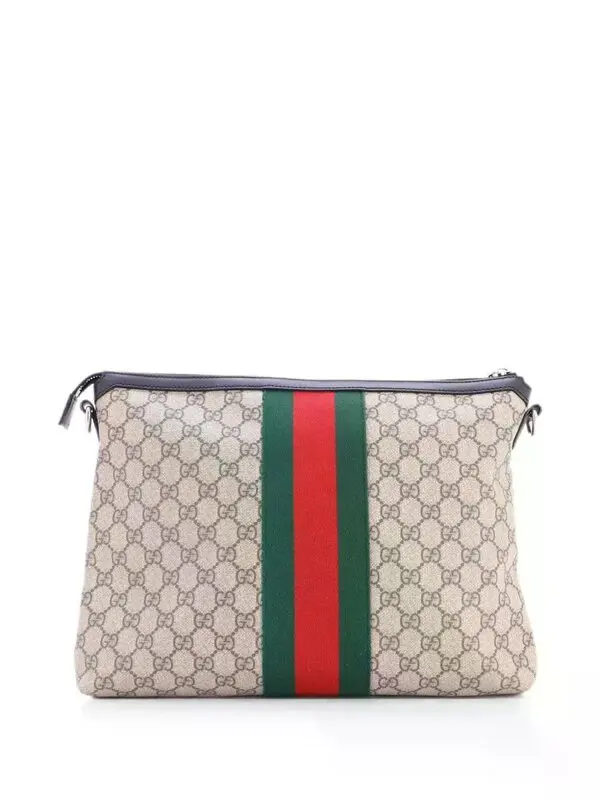 Gucci Gg Coated Canvas Large Messenger Bag