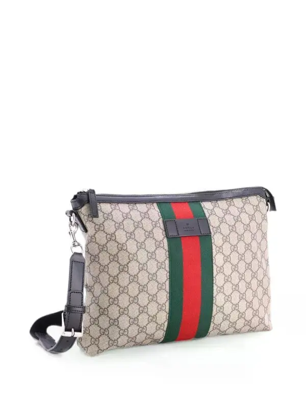 Gucci Gg Coated Canvas Large Messenger Bag
