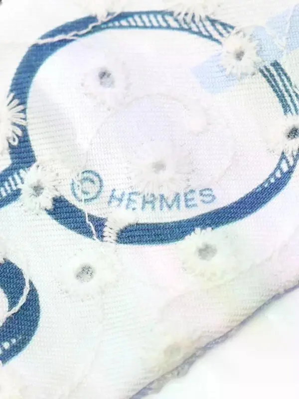 Hermès 2000s Twilly Do Re Boucles Broderie Anglaise Ribbon Scarf