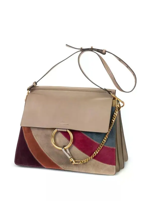 Chloé Faye Patchwork Shoulder Bag - Neutrals