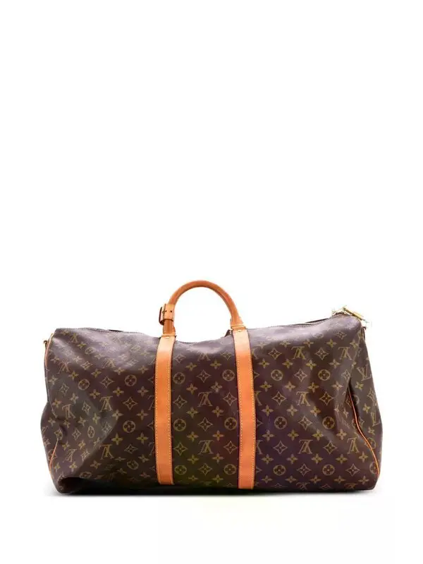 LOUIS VUITTON Keepall Bandouliere 55 Travel Bag - Brown