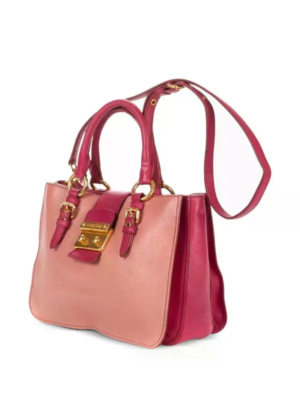 Miu Miu Madras Push-lock Tote Bag - Pink
