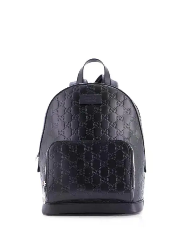 Gucci Signature Pocket Ssima Leather Backpack