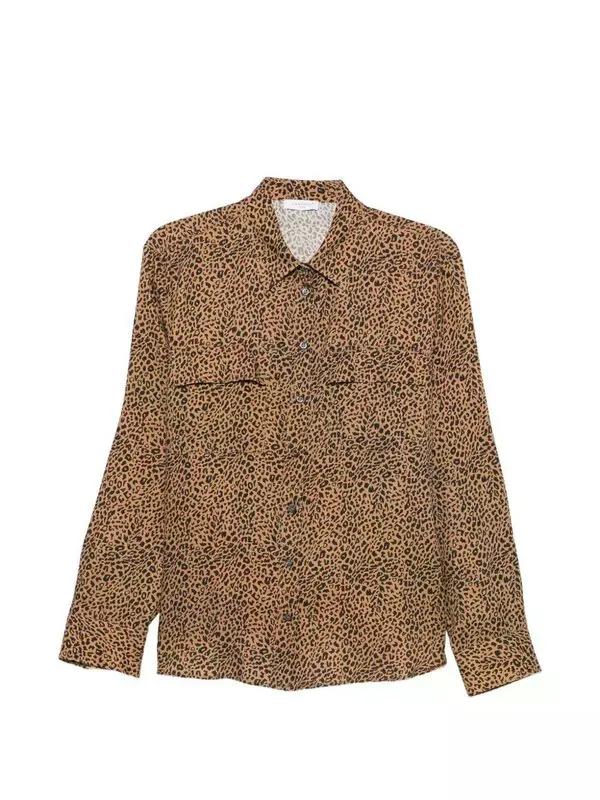 ZANETTI Leopard Print Button-down Shirt - Neutrals