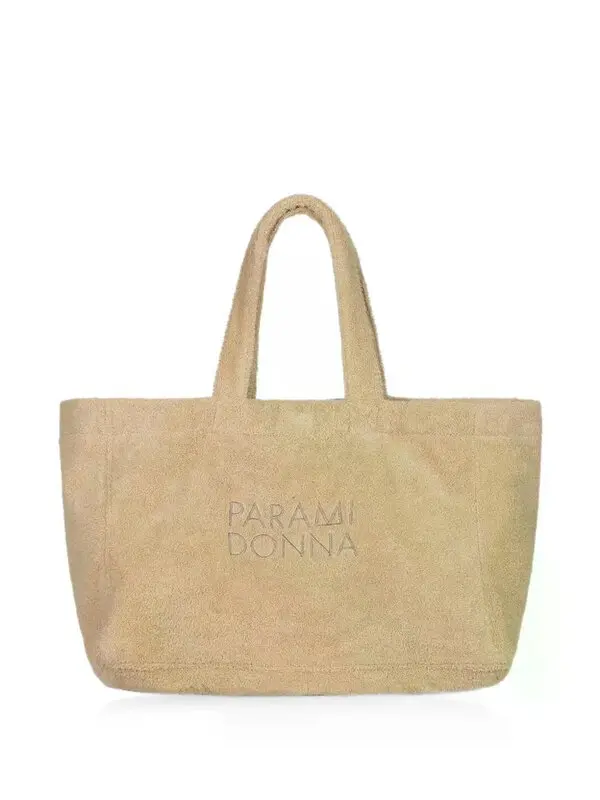 PARAMIDONNA Logo Embroidered Tote Bag - Neutrals