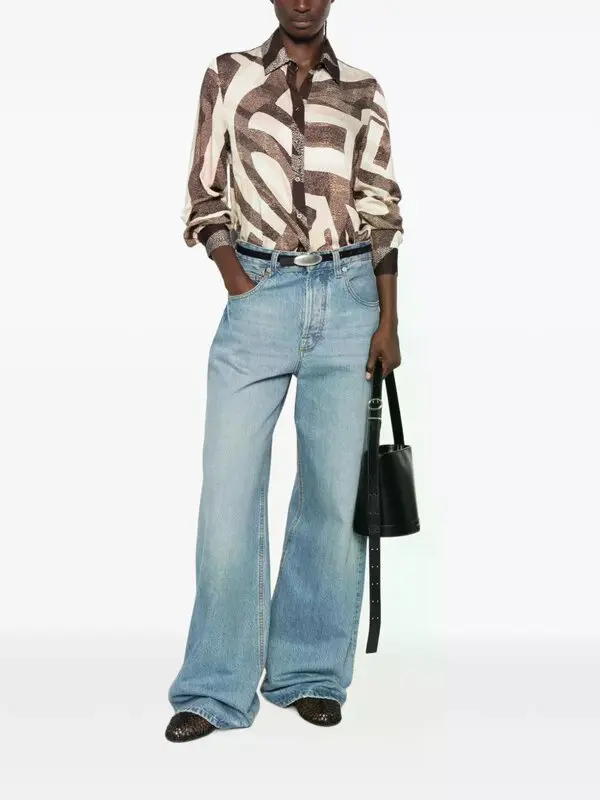 ZANETTI Abstract Print Long Sleeve Shirt