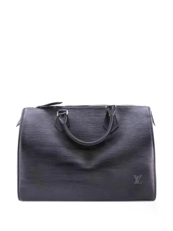 LOUIS VUITTON Speedy Epi Leather Satchel - Black