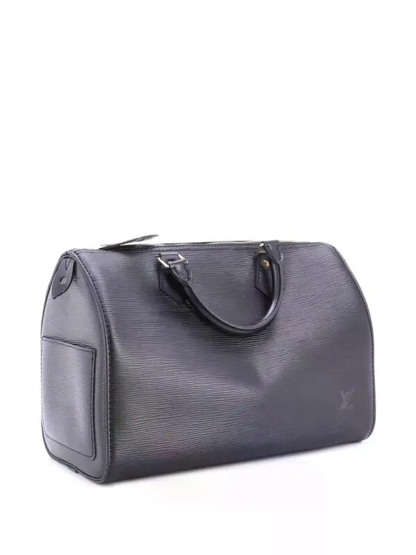 LOUIS VUITTON Speedy Epi Leather Satchel - Black