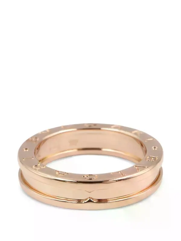 BVLGARI 18k Rose Gold B.zero1 Spiral Ring - Pink