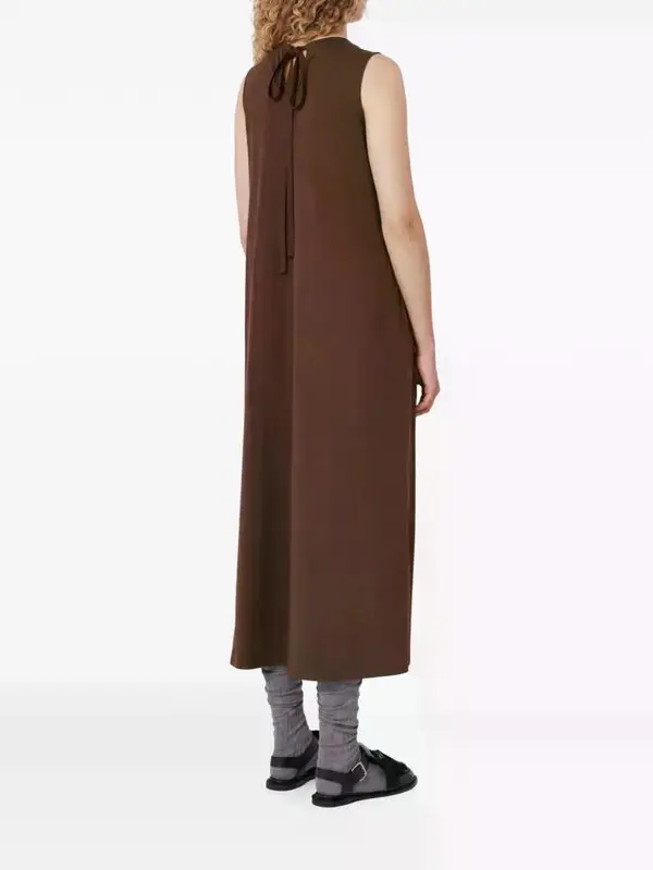 Max Mara Pleated Sleeveless Midi Dress