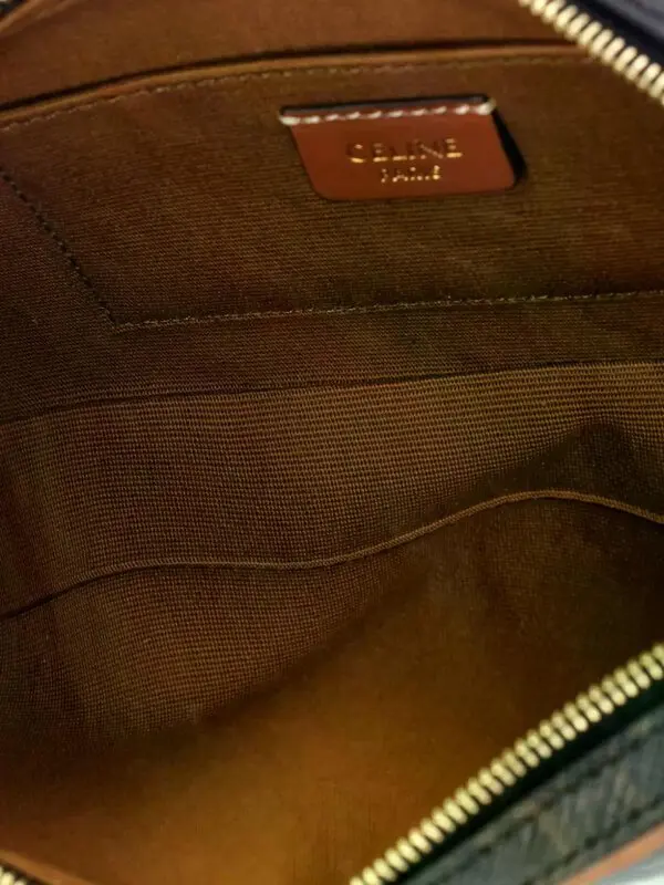 Celine Triomphe Camera Embroidered Coated Canvas Shoulder Bag