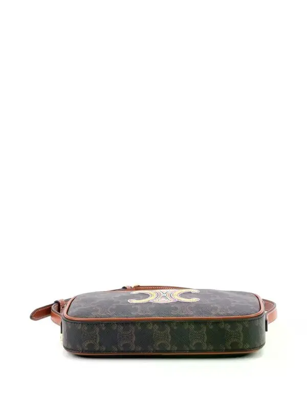 Celine Triomphe Camera Embroidered Coated Canvas Shoulder Bag