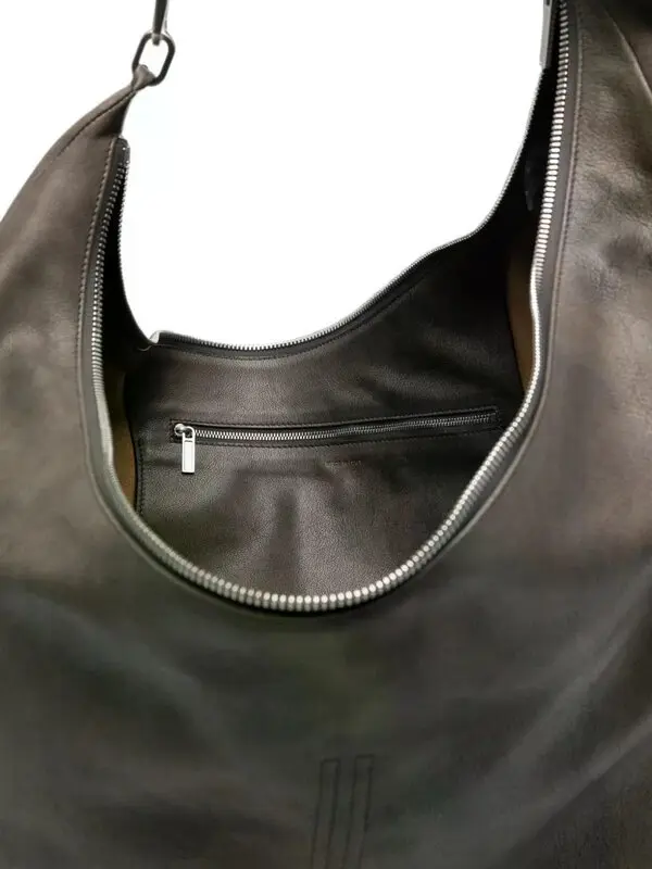 Rick Owens Gemini Oversized Grained-leather Shoulder Bag