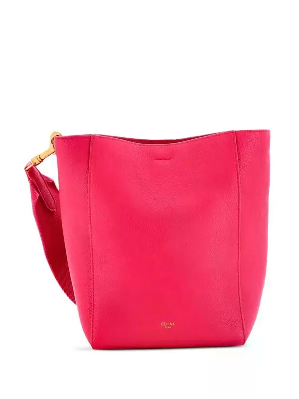 Celine Sangle Seau Bag In Goatskin - Pink