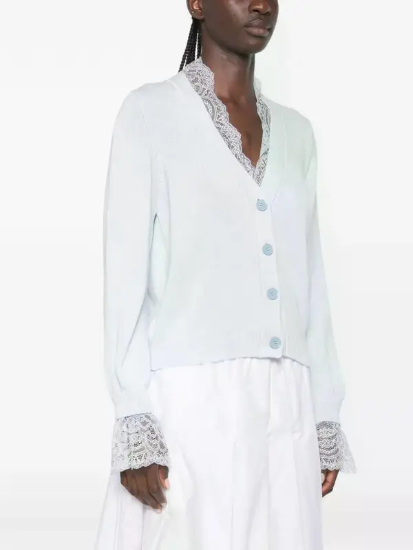 VICOLO Lace-trim Cardigan