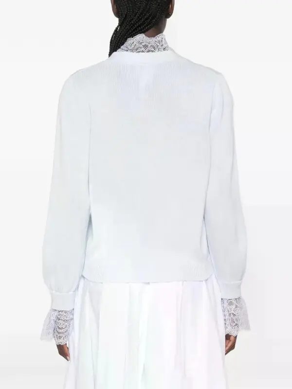 VICOLO Lace-trim Cardigan