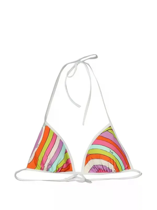 Emilio Pucci Abstract Print Halterneck Bikini - Orange