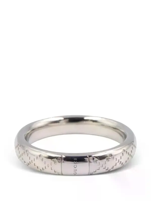 Gucci 18k White Gold Diamantissima Diamond Ring