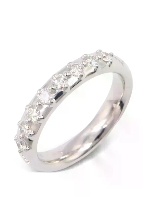 Gucci 18k White Gold Diamantissima Diamond Ring