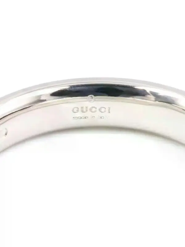 Gucci 18k White Gold Diamantissima Diamond Ring