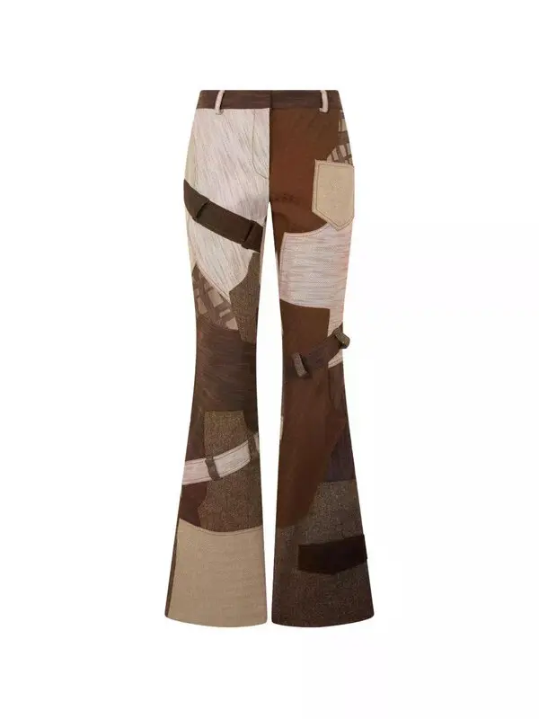 Moschino Abstract-pattern Palazzo Pants - Brown