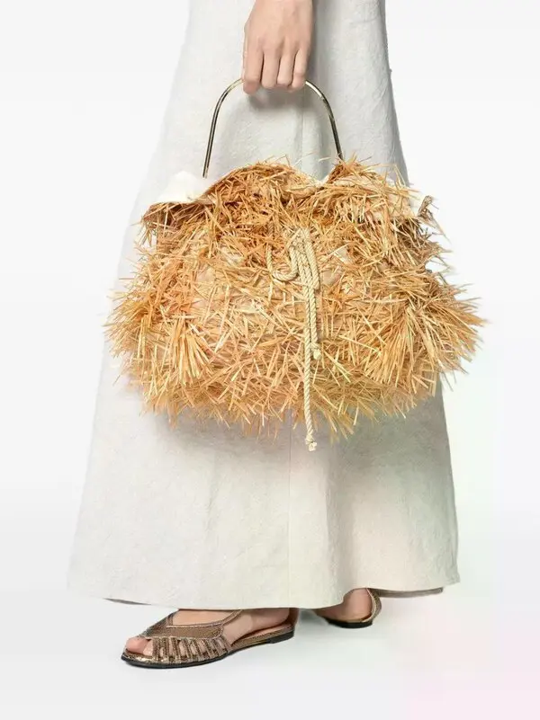 MULLER OF YOSHIOKUBO Savanna Fringed Detail Tote Bag - Neutrals