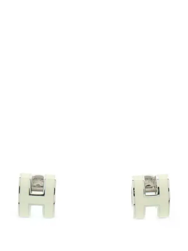 Hermès Mini Pop H Earrings - Silver