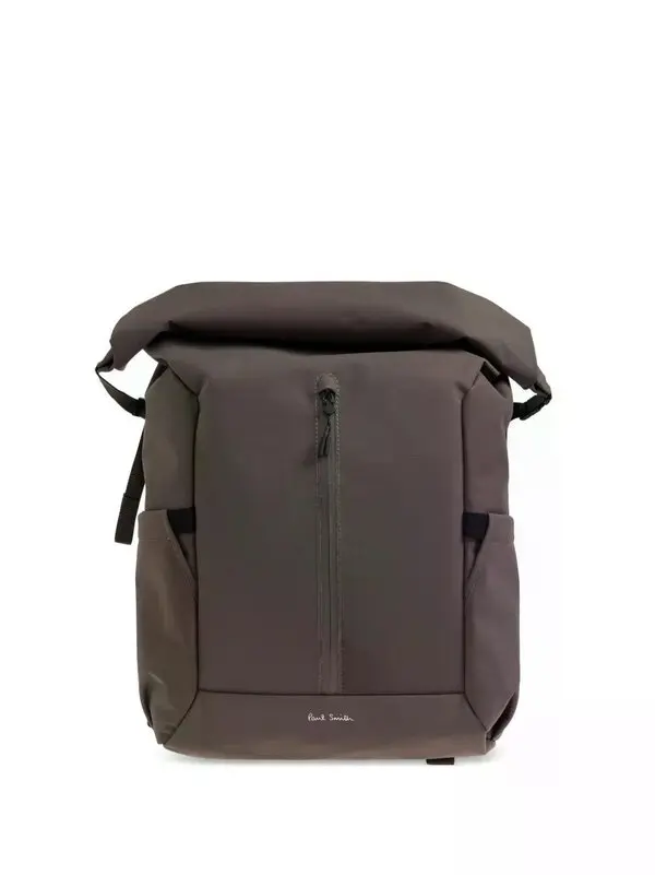 Paul Smith Roll-top Backpack - Brown