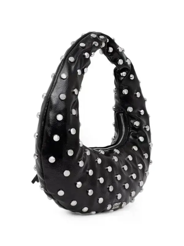 Dkny Katya Stud-embellished Crescent Tote Bag - Black