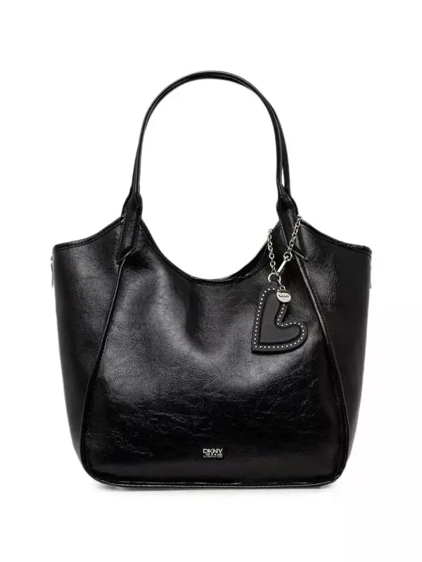 Dkny Mari Heart-charm Grained Tote Bag