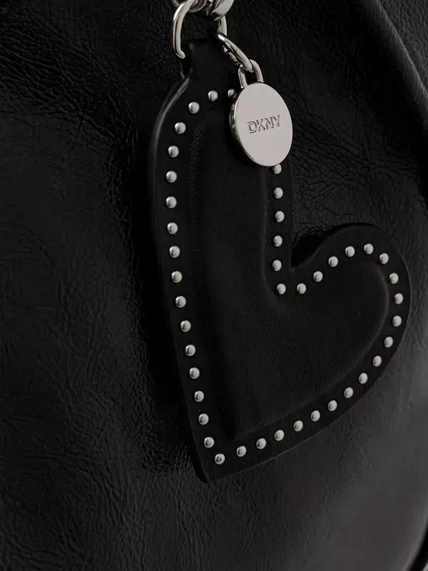 Dkny Mari Heart-charm Grained Tote Bag