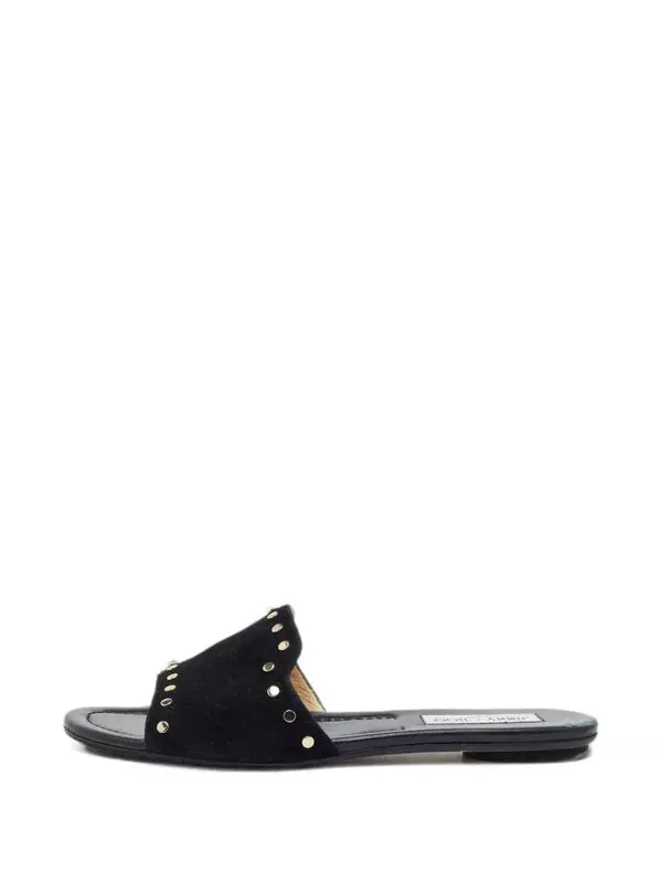 JIMMY CHOO Nanda Flat Sandals - Black