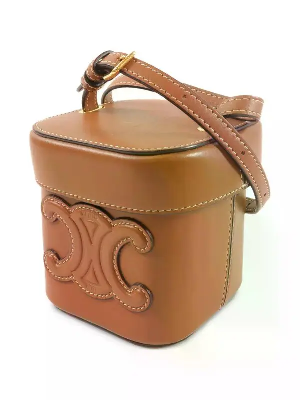 Celine Cuir Triomphe Box Shoulder Bag - Brown