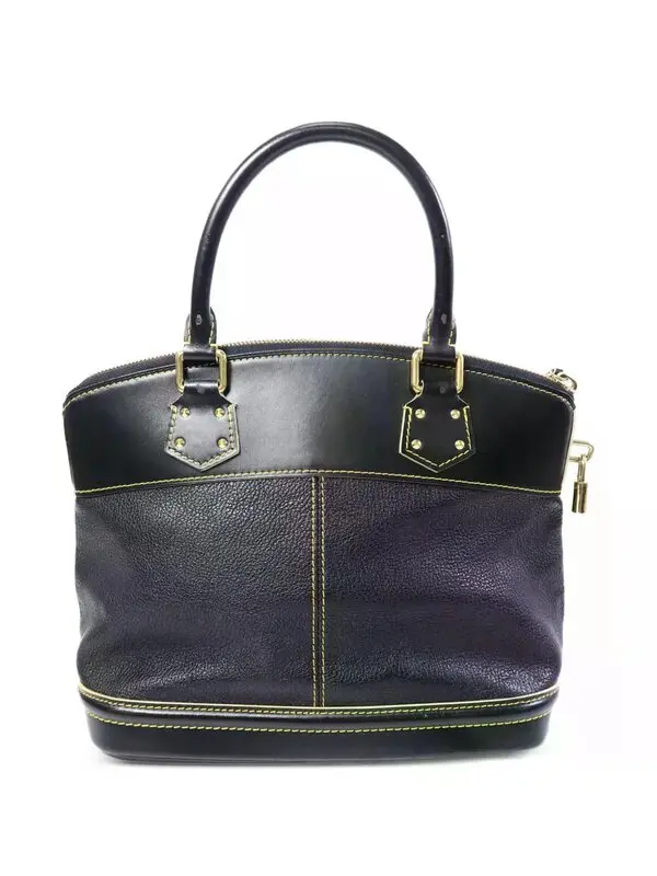 LOUIS VUITTON Lockit Pm Leather Tote Bag - Black
