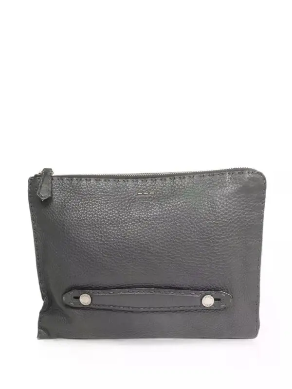 Fendi Selleria Leather Clutch Bag