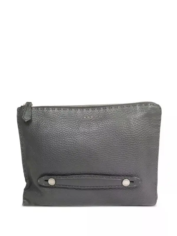 Fendi Selleria Leather Clutch Bag