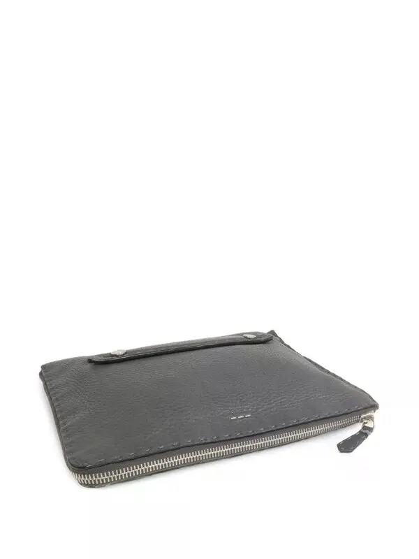 Fendi Selleria Leather Clutch Bag
