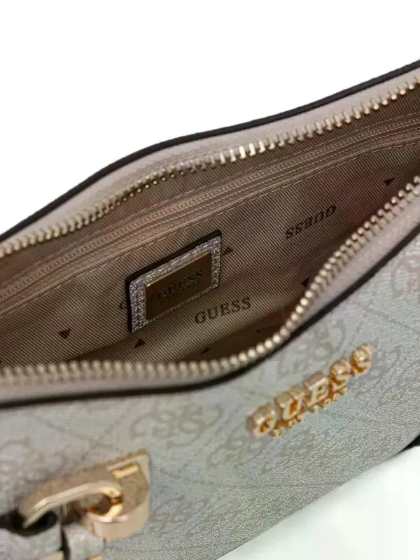 Guess Leona Logo-print Shoulder Bag - Grey
