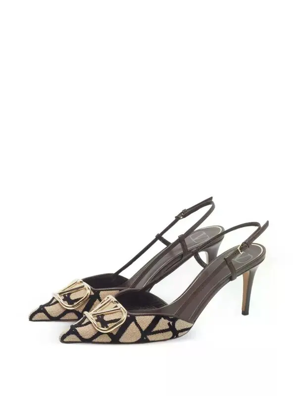 Valentino Garavani Vlogo Jacquard Slingback Pumps