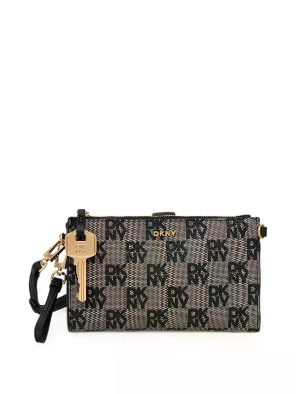 Dkny Alanna Monogram-print Logo-plaque Wallet