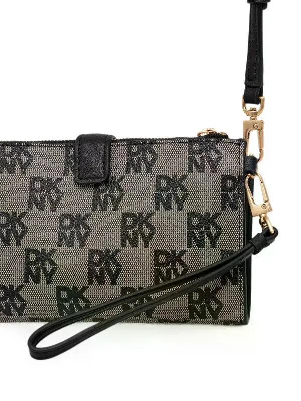 Dkny Alanna Monogram-print Logo-plaque Wallet