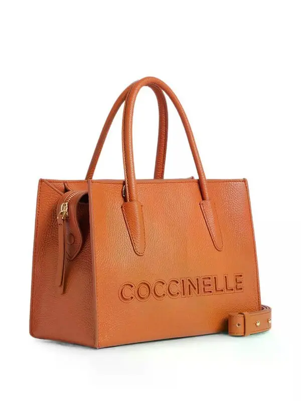 COCCINELLE Grained Leather Tote Bag