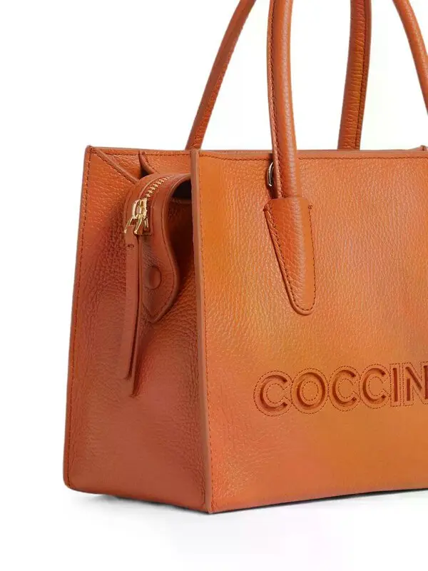 COCCINELLE Grained Leather Tote Bag