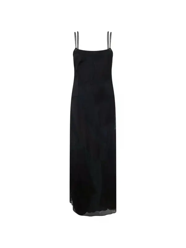 Moschino Patchwork Mesh Maxi Dress - Black