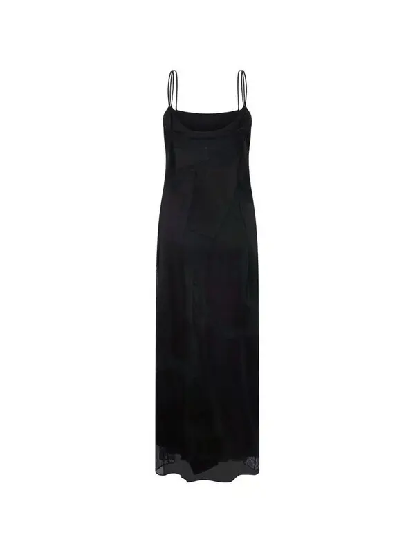 Moschino Patchwork Mesh Maxi Dress