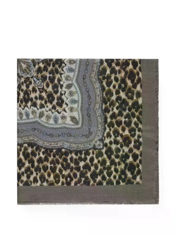 Etro Paisley Animal-print Scarf