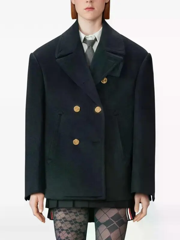 Thom Browne Oversized Double-breasted Peacoat