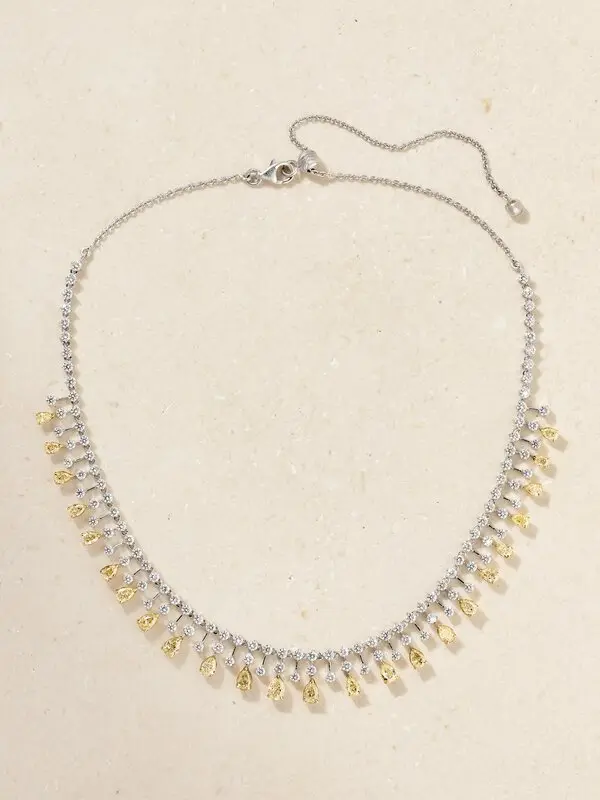KAMYEN Classic Canary 18-karat White And Gold Diamond Necklace - Yellow